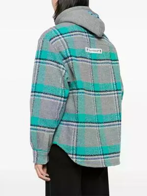 AAPE BY *A BATHING APE Check-pattern Hooded Jacket - Grey
