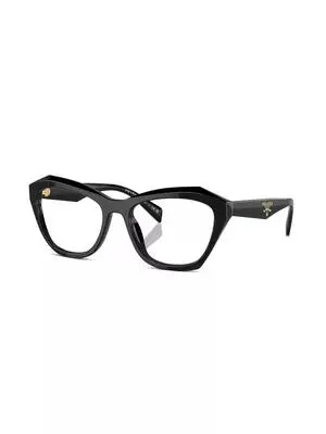 Prada Logo-engraved Geometric-frame Glasses