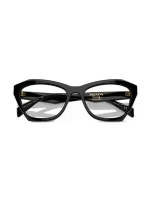 Prada Logo-engraved Geometric-frame Glasses