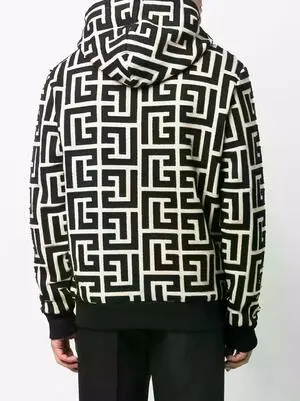 Balmain Monogram-print Hoodie