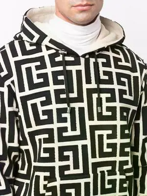 Balmain Monogram-print Hoodie
