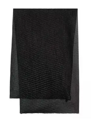 Emporio Armani Plissé-effect Scarf - Black