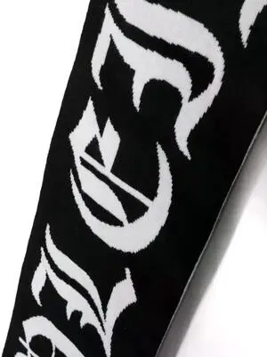 Philipp Plein Gothic Plein Intarsia Knit-logo Scarf
