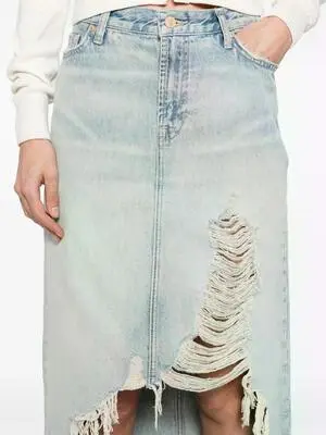 7 For All Mankind Denim Midi Skirt