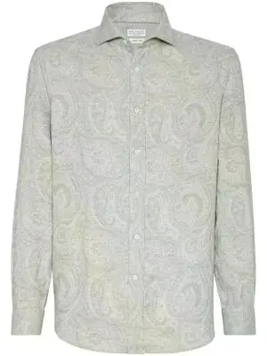 Brunello Cucinelli Paisley-print Shirt - Neutrals