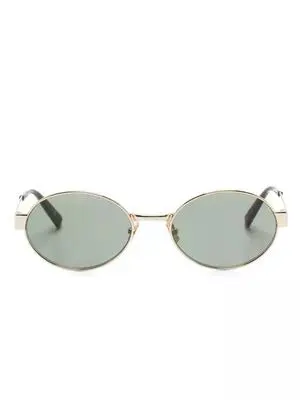 Saint Laurent Sl 692 Oval-frame Sunglasses - Gold