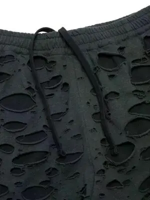 Acne Studios Cotton Shorts With Distressed Effect