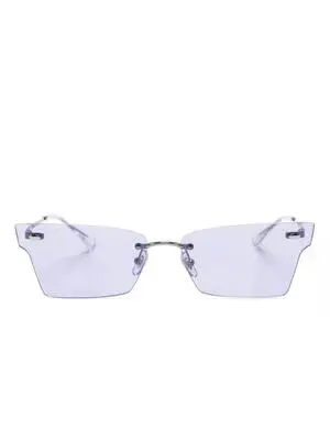 Ray-ban Geometric Rimless Sunglasses - Silver