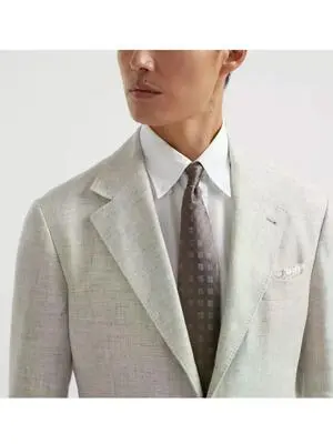 Brunello Cucinelli Jacquard-woven Silk Tie - Brown