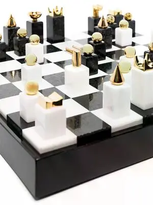 L'Objet 24kt Gold Stone Chess Set