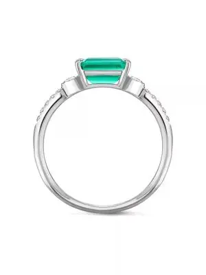 DINNY HALL 14k White Gold Betony Emerald Ring