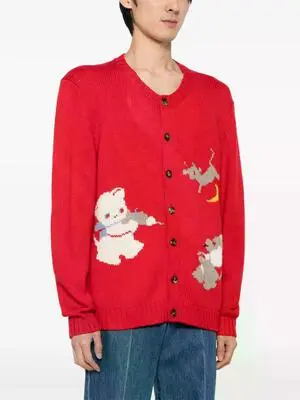 BODE Novelty Prose Wool Cardigan