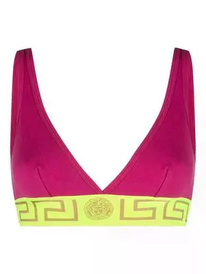 Versace Greca-print Bra - Pink
