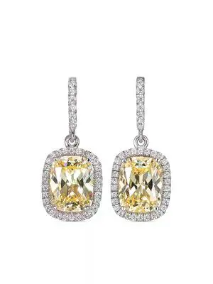 ANABELA CHAN 18kt White Gold Comet Canary Diamond Earrings - Silver