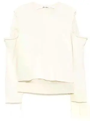 MIDORIKAWA Raw Edge Layered Sweatshirt - Neutrals