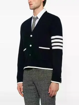 Thom Browne 4-bar Stripe Virgin Wool Cardigan