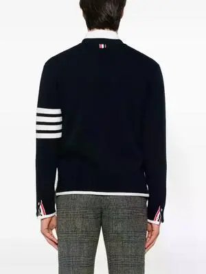 Thom Browne 4-bar Stripe Virgin Wool Cardigan