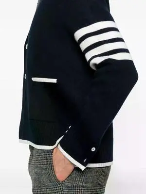 Thom Browne 4-bar Stripe Virgin Wool Cardigan