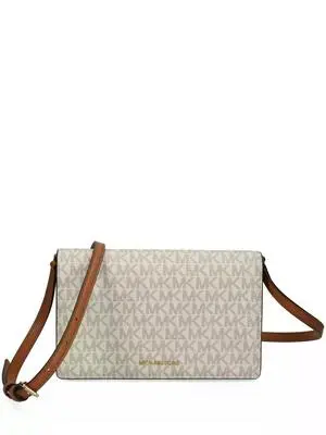 Michael Kors Monogram-logo Crossbody Bag - Neutrals