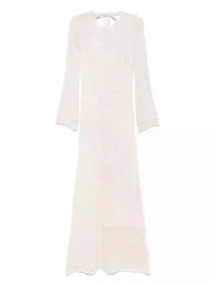 AKEP Crochet-knit Dress - Neutrals