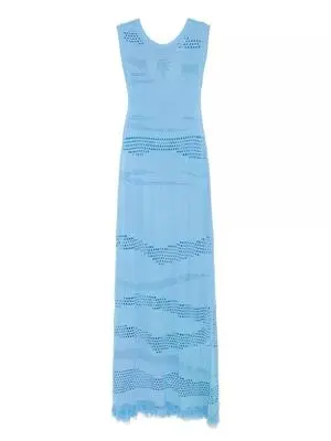 AKEP Crochet-knit Dress - Blue