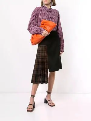 Colville Asymmetric Hem Checked Shirt