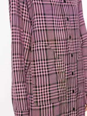 Colville Asymmetric Hem Checked Shirt