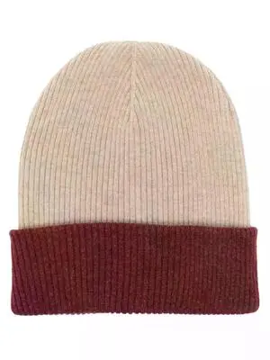 Brunello Cucinelli Ribbed Cashmere Beanie - Neutrals