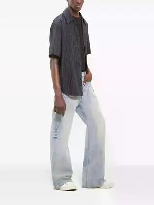 COURREGES Pinstriped Cotton Shirt