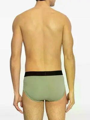TOM FORD Logo-print Briefs - Green