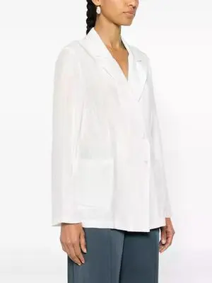 P.a.r.o.s.h Sofia Double-breasted Silk Blazer - Neutrals