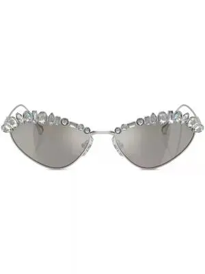 SWAROVSKI Crystal-embellished Cat-eye Sunglasses - Silver
