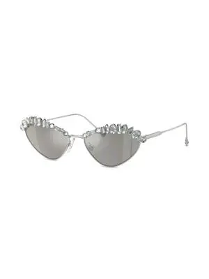 SWAROVSKI Crystal-embellished Cat-eye Sunglasses - Silver