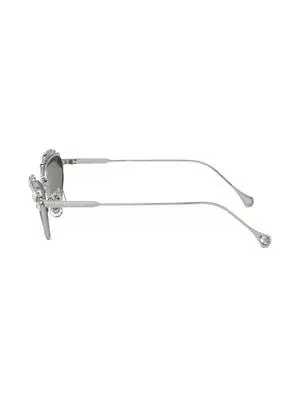 SWAROVSKI Crystal-embellished Cat-eye Sunglasses - Silver