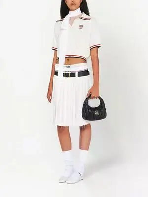 Miu Miu Mini Wander Matelassé Shoulder Bag - Black