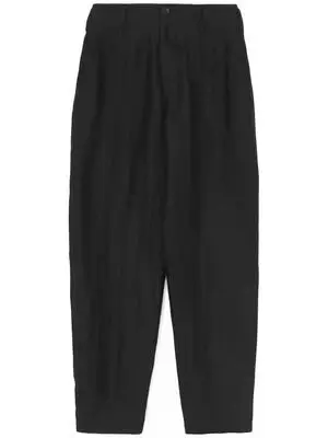Yohji Yamamoto Crease-effect Tapered Trousers