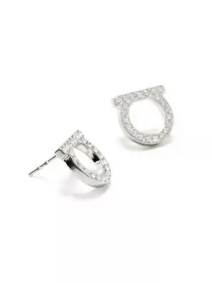 FERRAGAMO Embellished Gancini Earrings