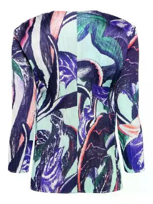 Issey Miyake Graphic-print Pleated Jacket