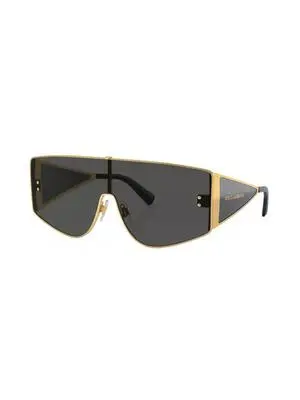 Dolce & Gabbana Dna Mask-frame Sunglasses - Gold
