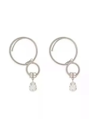 Dolce & Gabbana Dg-logo Embellished Ear Cuffs - Silver