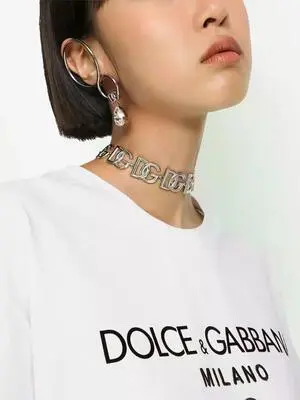 Dolce & Gabbana Dg-logo Embellished Ear Cuffs