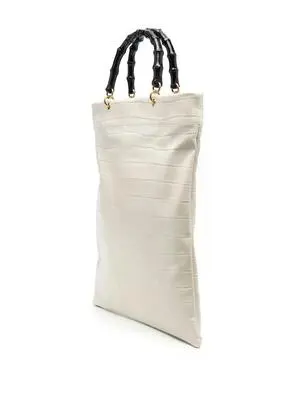 JIL SANDER Crocodile-effect Leather Tote