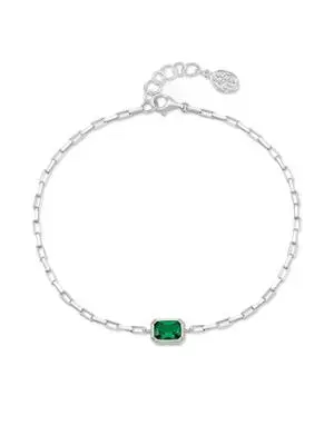 DOWER & HALL Octagon Humbug Paperclip Bracelet - Silver
