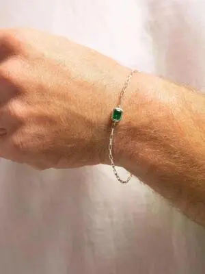 DOWER & HALL Octagon Humbug Paperclip Bracelet