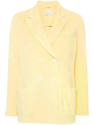 CIRCOLO 1901 Double-breasted Textured Cotton-blend Blazer
