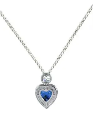 JUWELINA PARIS Heart Sapphire Pendant Necklace