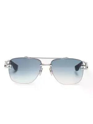 Dita Oversized Frame Gradient Sunglasses - Silver