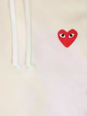 Play Comme Des Garcon Long-sleeve Hoodie With Heart Patch