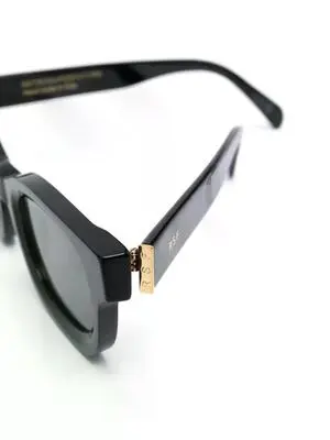 RETROSUPERFUTURE Logo-lettering Square-frame Sunglasses - Black