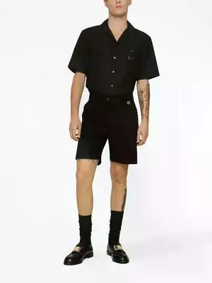 Dolce & Gabbana Frayed-hem Twill Bermuda Shorts